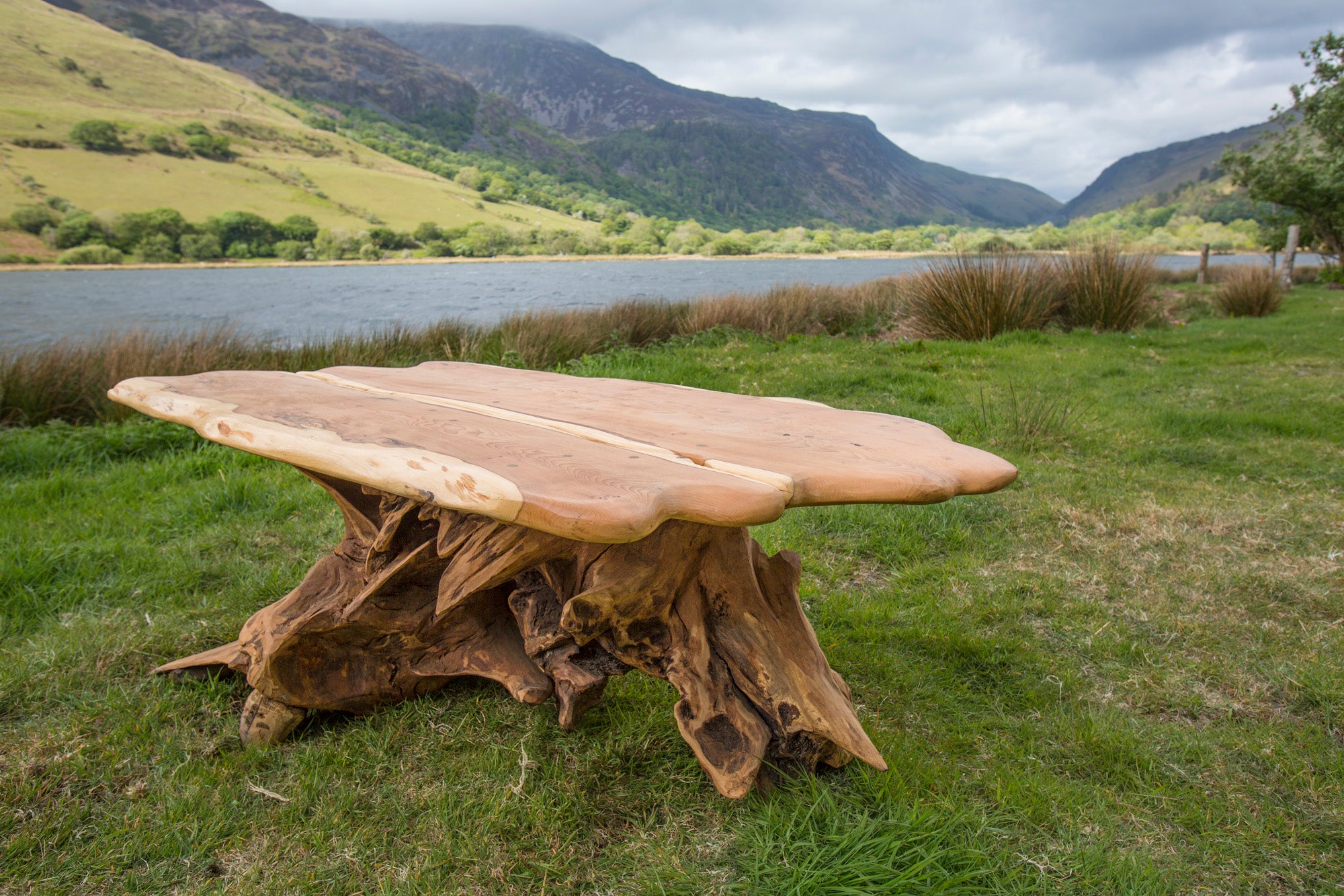 Yew Stump Table | Rustic Handmade Furniture